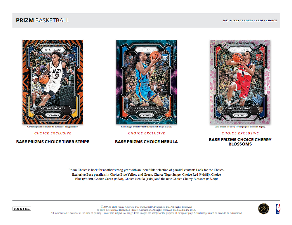 2023-24 NBA Panini Prizm Choice