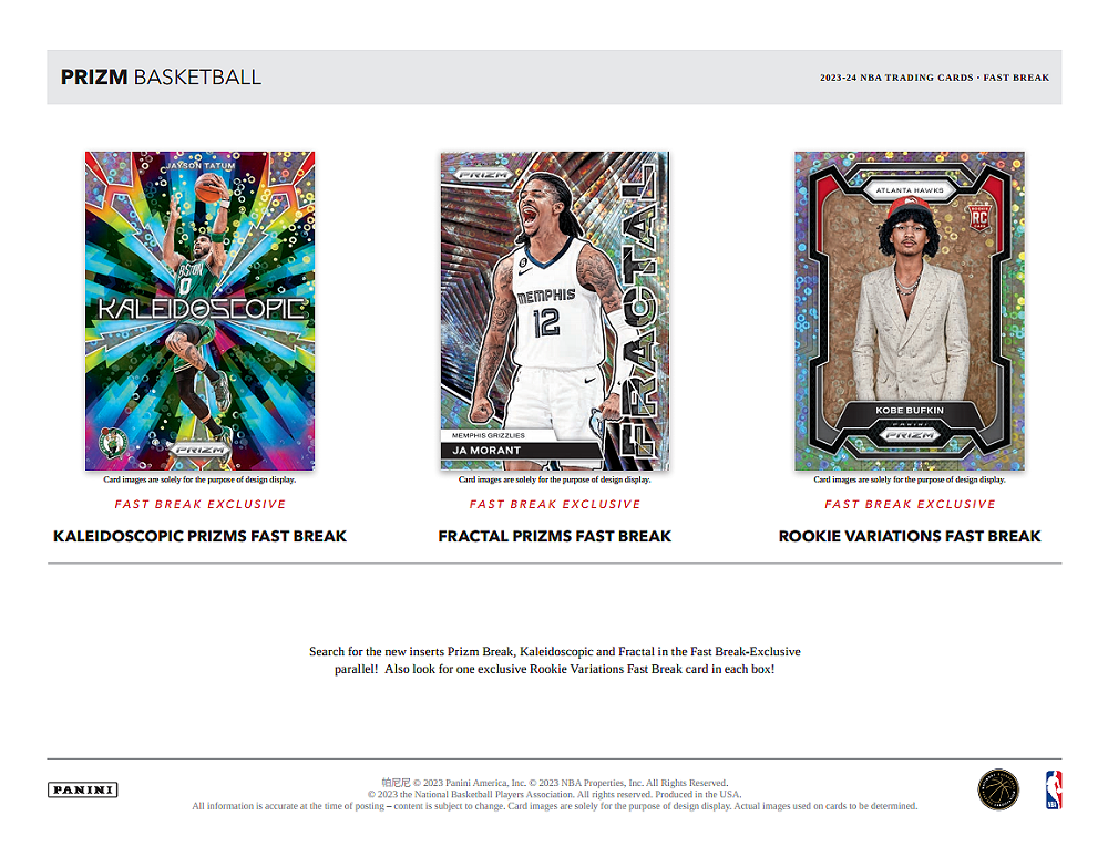 2023-24 NBA Panini Prizm Fast Break