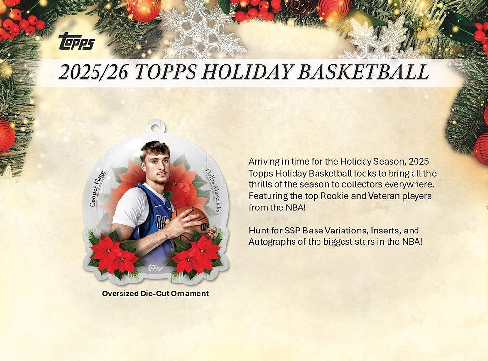 2025-26 NBA Topps Holiday Countdown Calendar