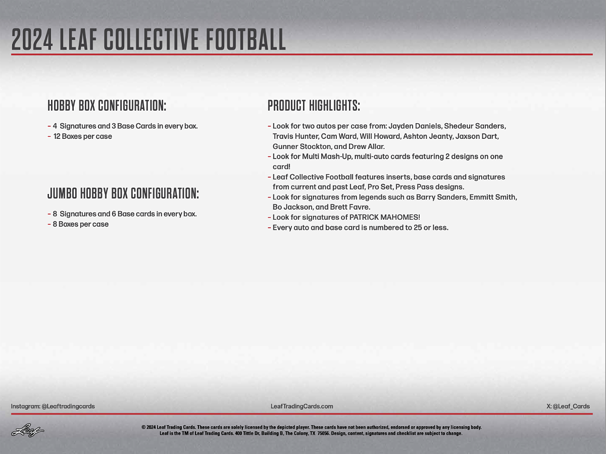2024 Leaf Collective Football